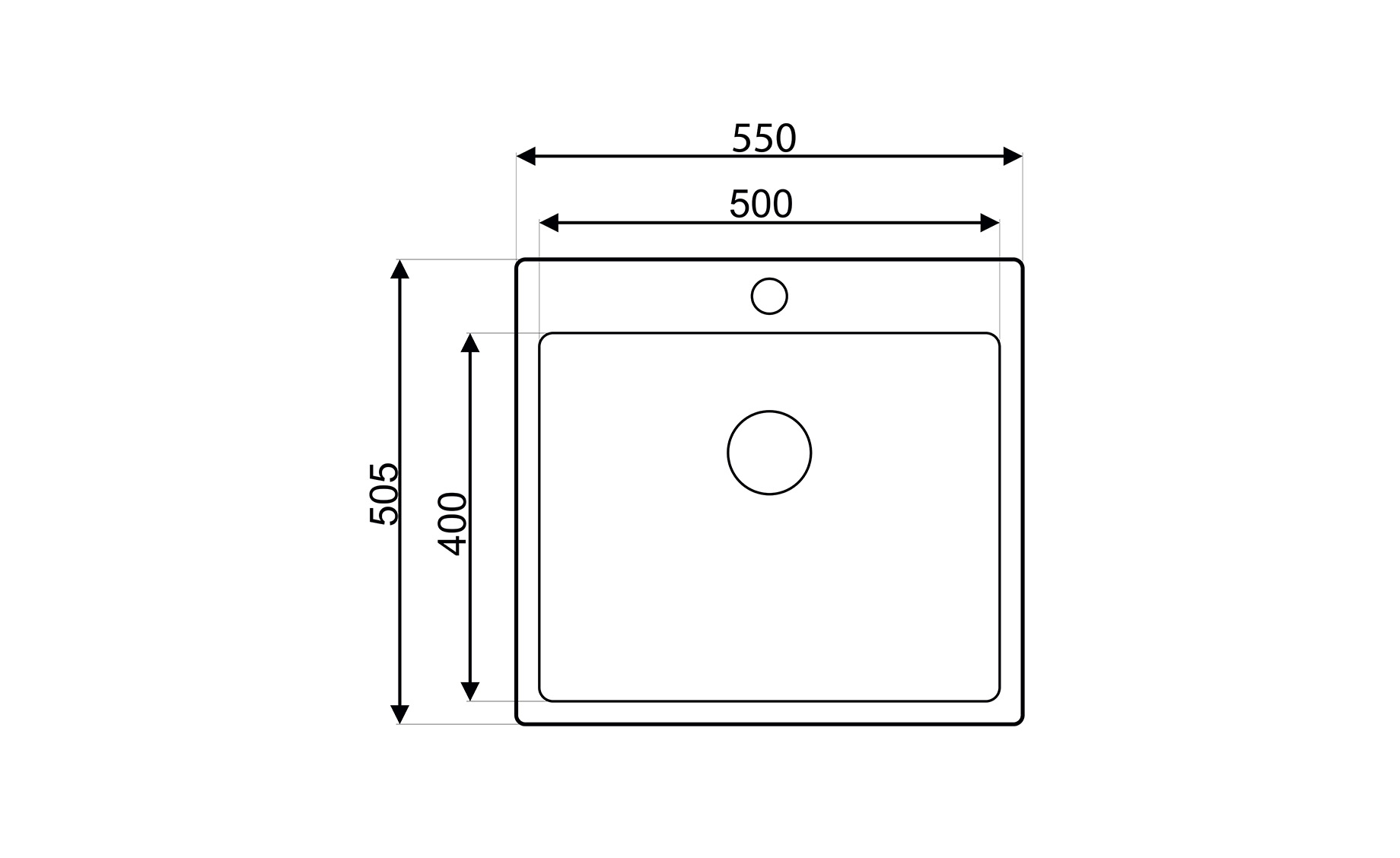 Metalac IDEAL 500B sudoper+sifon | Emmezeta webshop