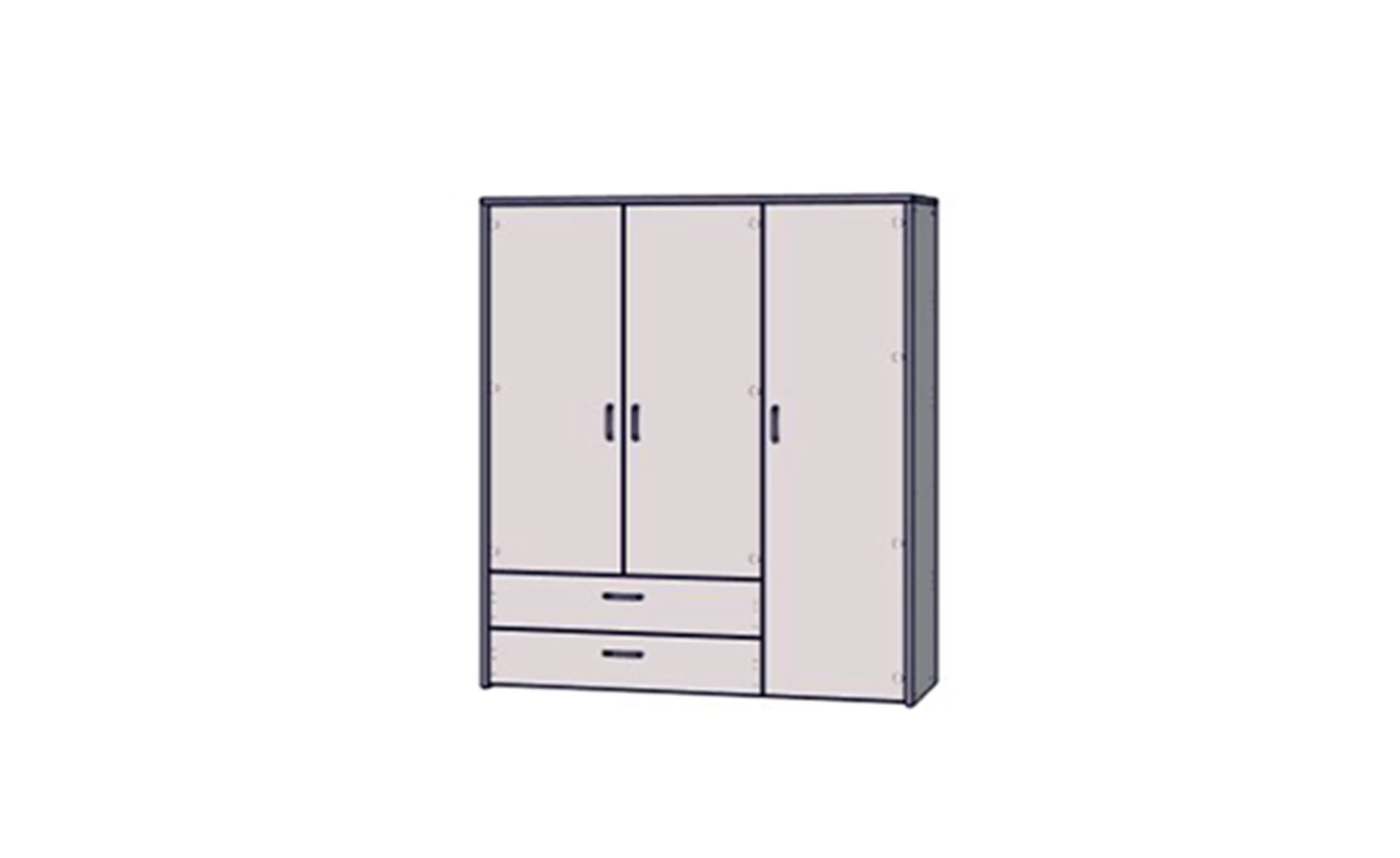 Culgoa ormar 3 vrata+2 ladice 153x53x191 cm | Emmezeta webshop