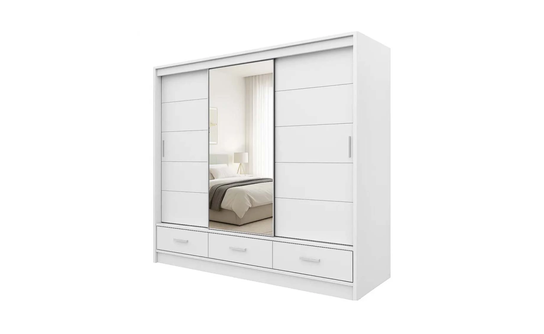 Rossa klizni ormar 254x63x215 cm bela | Emmezeta webshop