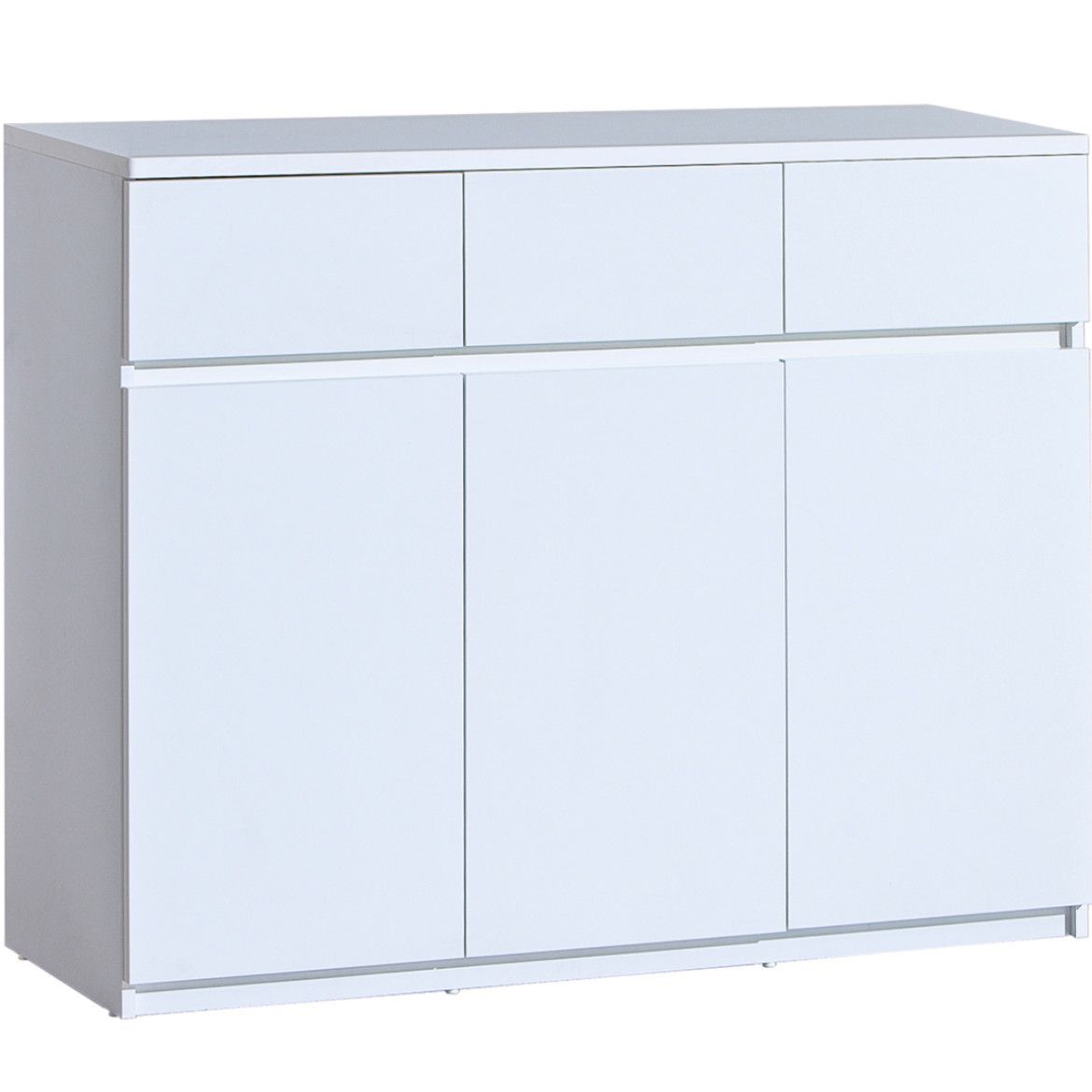 Arca komoda 3 fioke + 3 vrata 120x40x94 cm bela | Emmezeta webshop