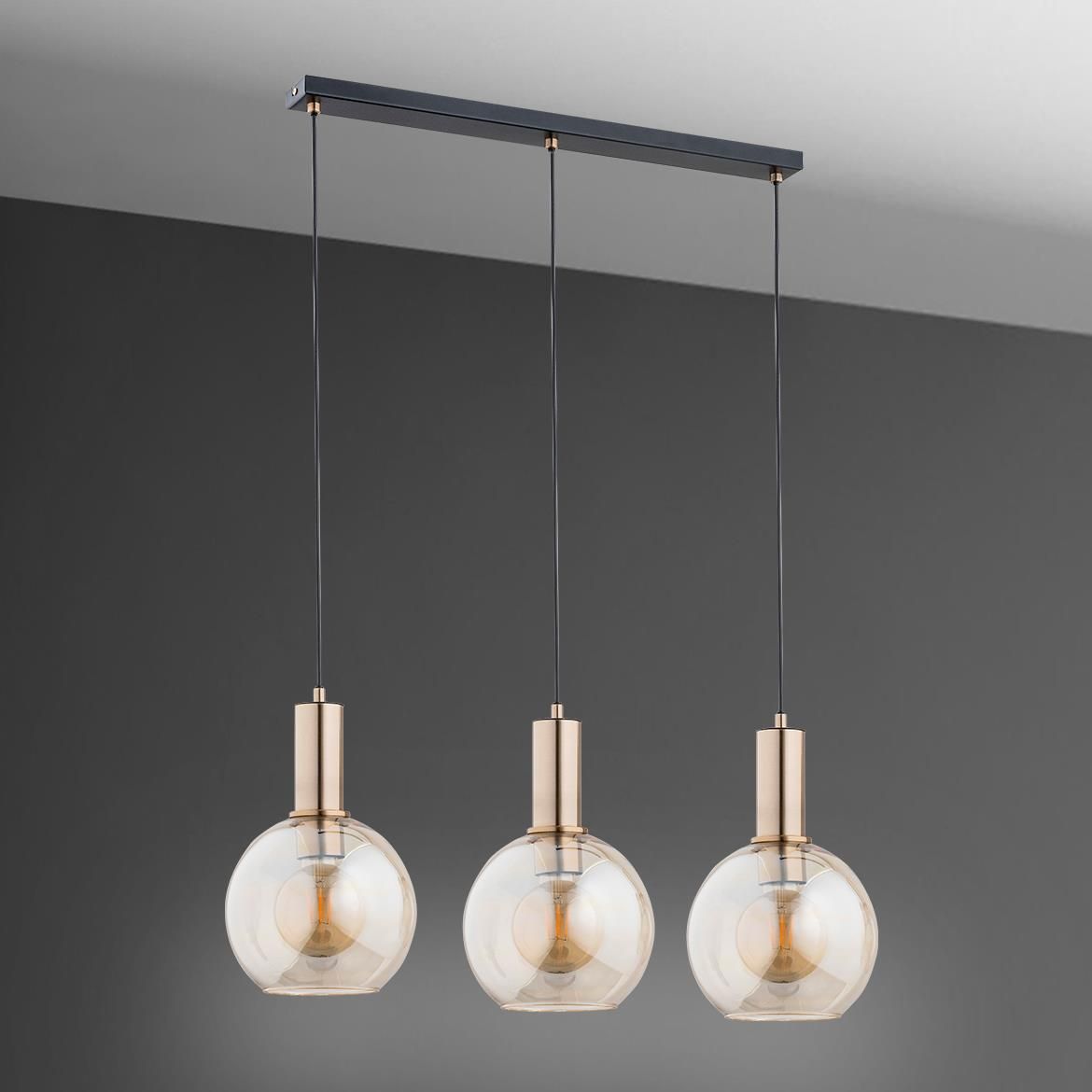 Viseca svjetiljka Darin 3 zlatna | Emmezeta webshop