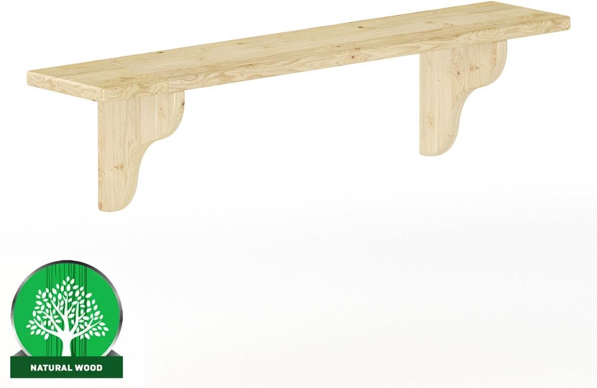 Drven zidna polica PK120 100x20x25 cm natur | Emmezeta webshop