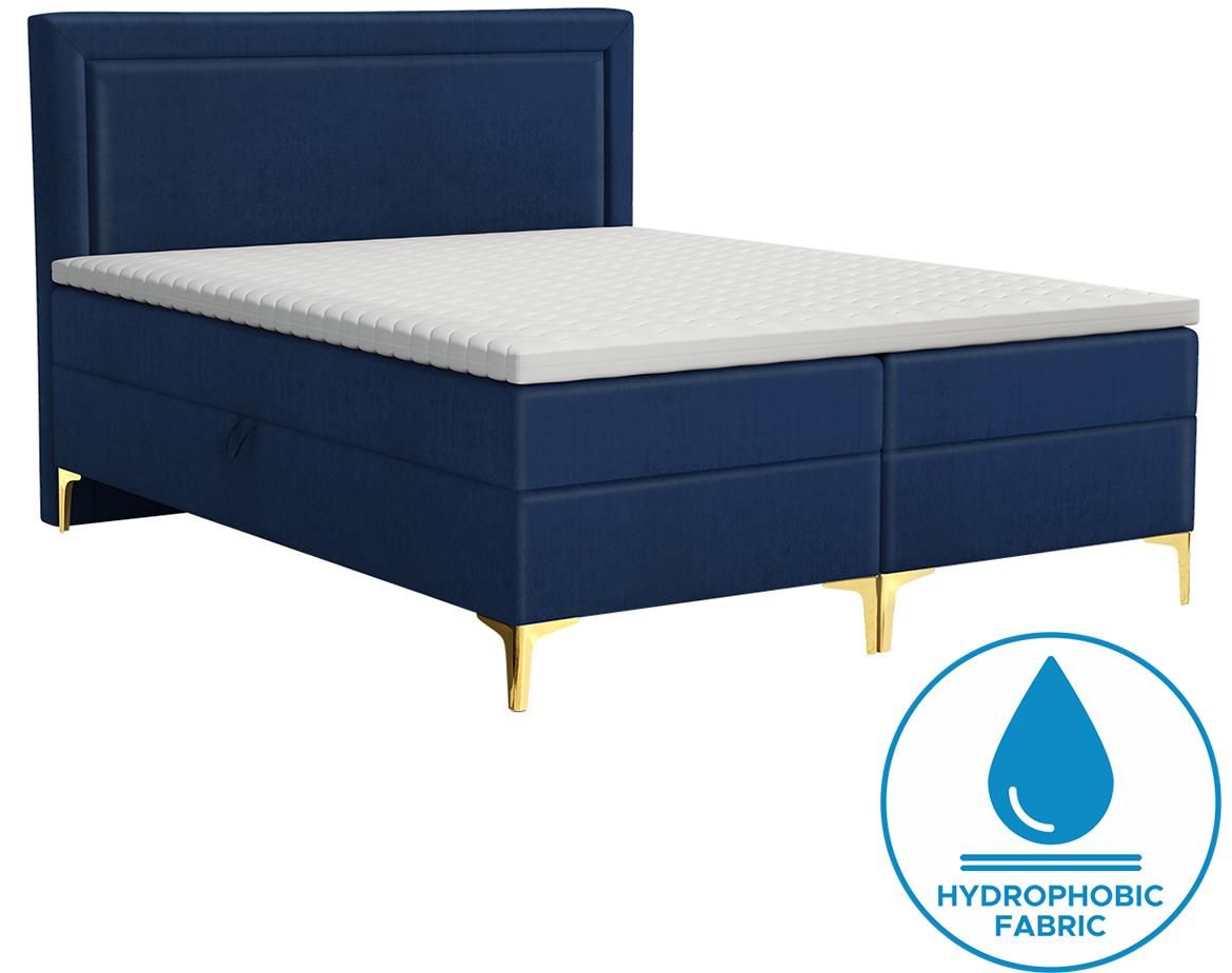 Tempe boxspring krevet 140x212x116 cm plava | Emmezeta webshop