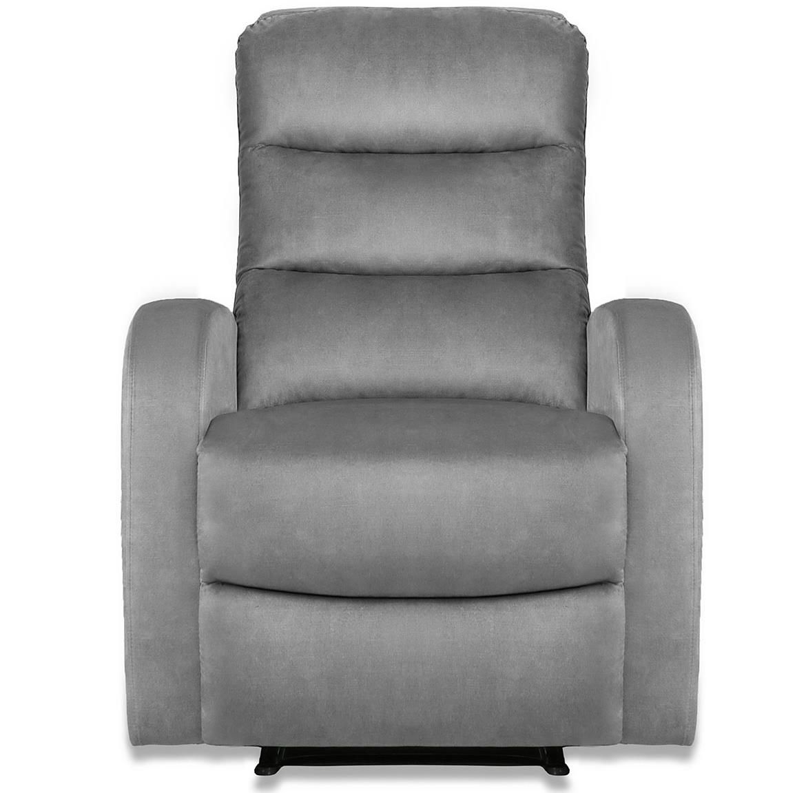 Elena fotelja s relax funkcijom 74x90x100 sivi baršun | Emmezeta webshop
