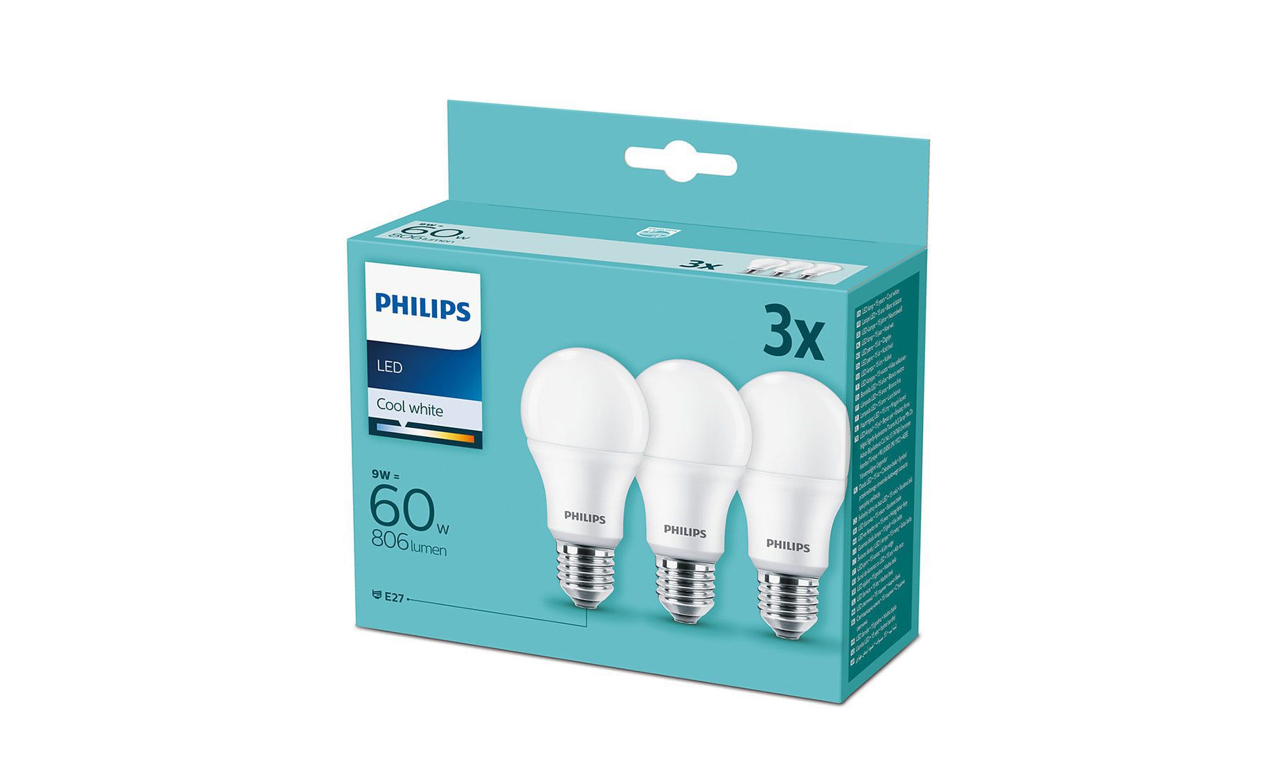 Sijalica Philips LED 8W (60W) E27 806 lm 4000K SET 3/1 | Emmezeta webshop