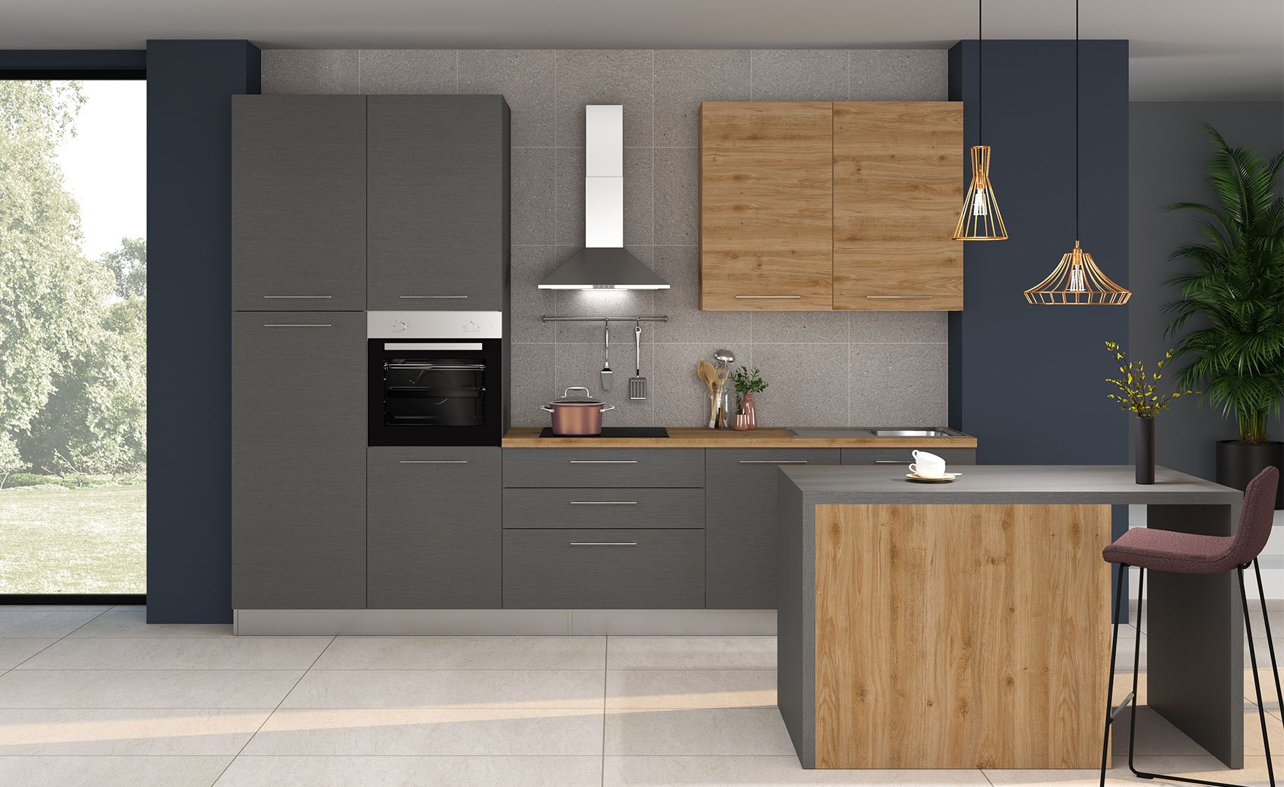 Drveni stol ST104 100x70x75 cm orah | Emmezeta webshop