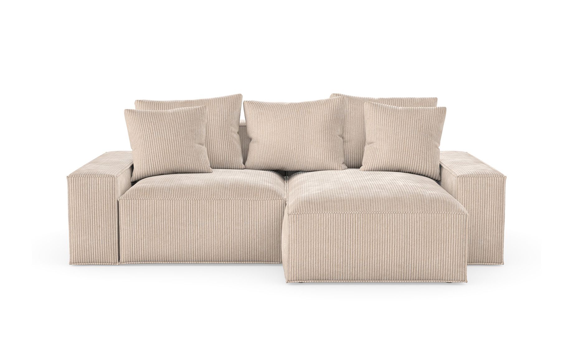 Loft ugaona garnitura 252x167x87 cm bež univerzalna | Emmezeta webshop