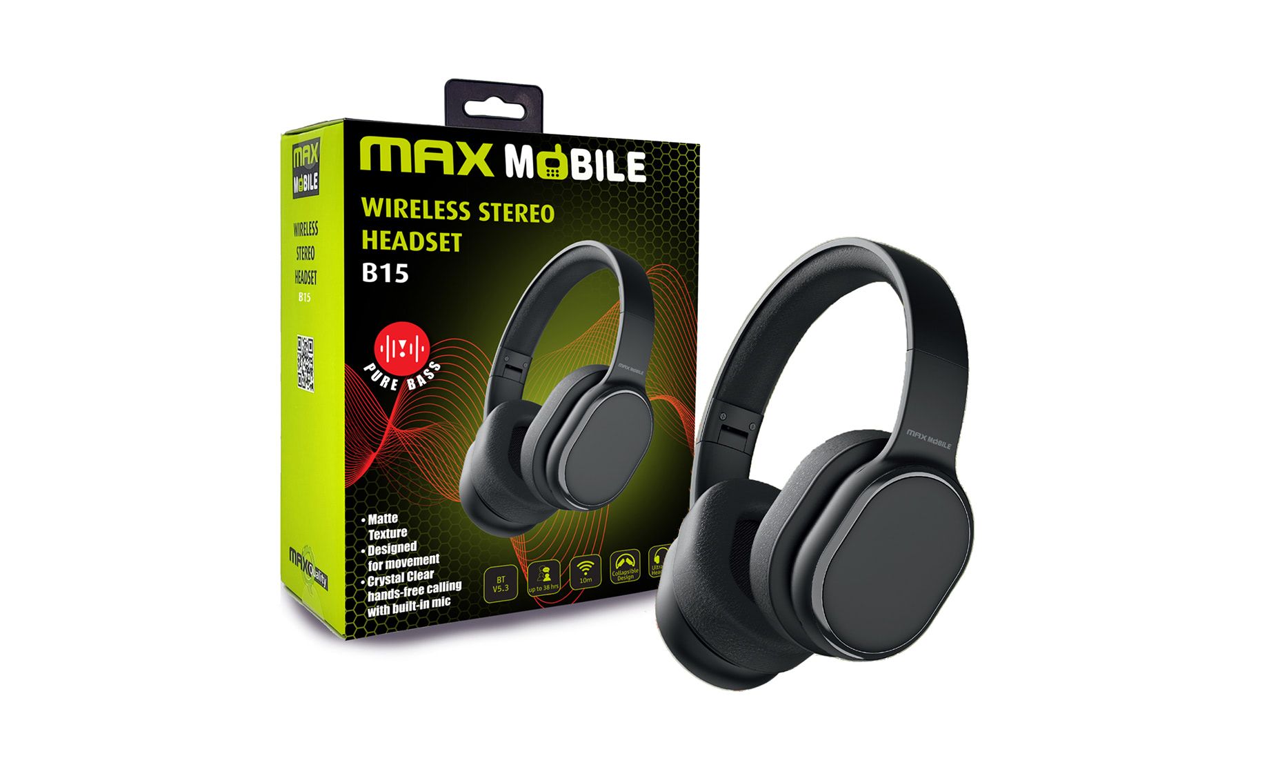 Max Mobile B15 bluetooth slušalice , black | Emmezeta webshop
